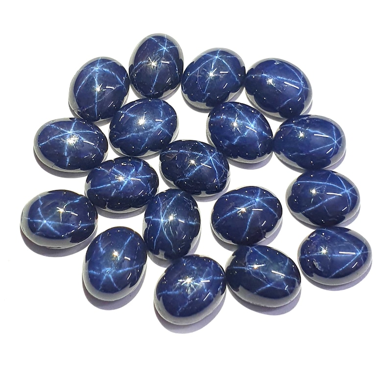 Star Blur Sapphire Oval Cabochon Gemstone 3 Pcs 7x9 MM 8 CT - Etsy