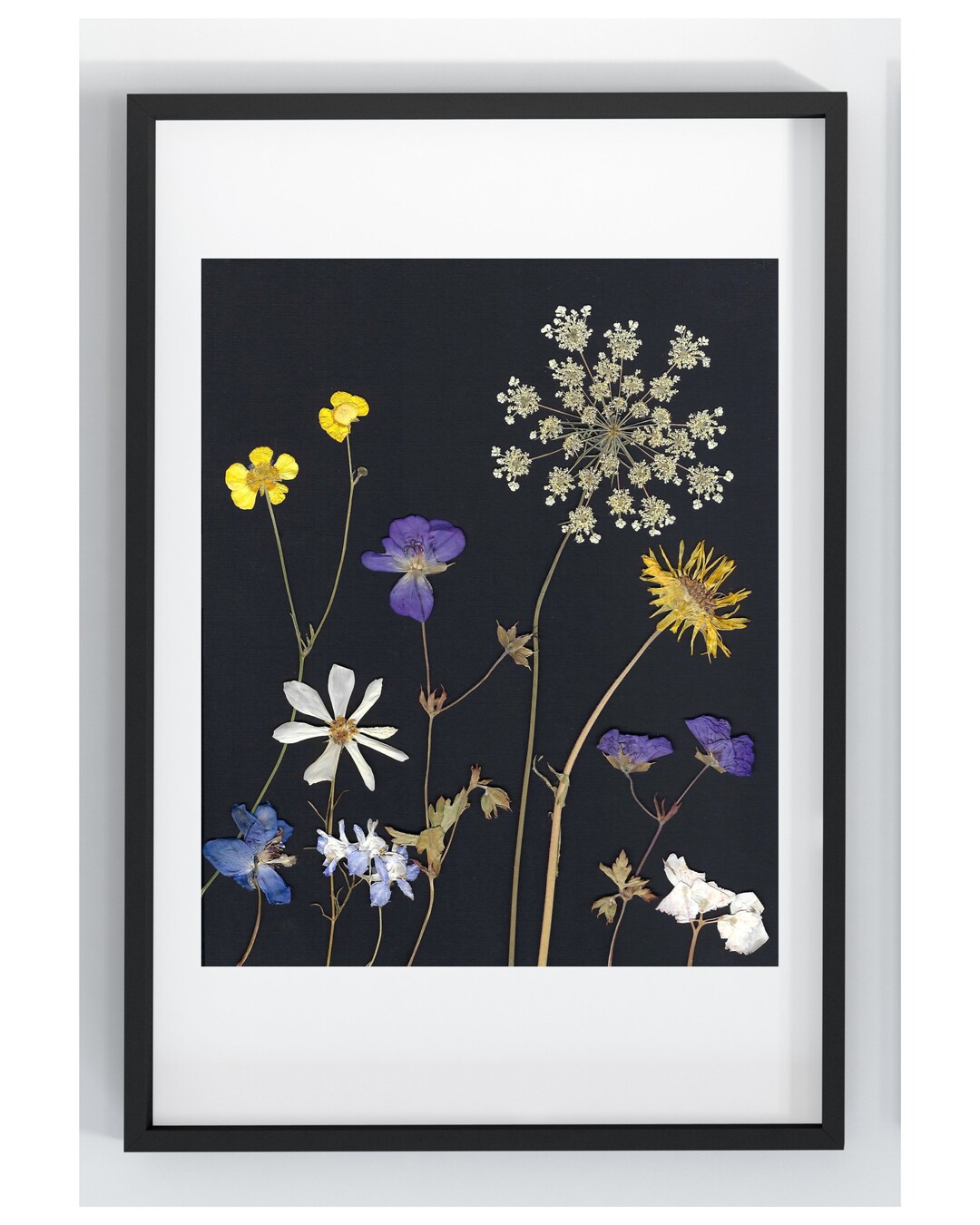 Flowers on Black Background - Etsy