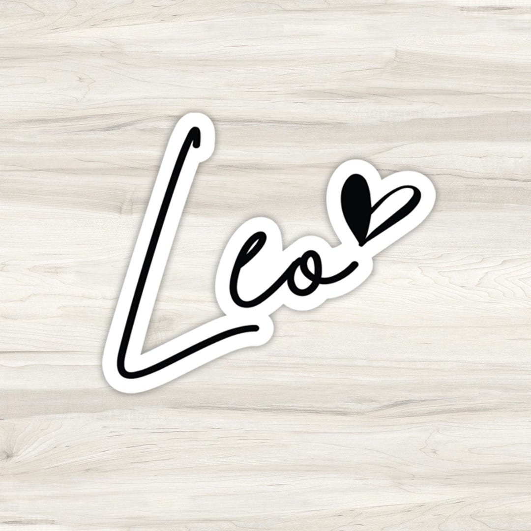 Leo Script Sticker | Zodiac Sticker | Water Bottle Sticker | Waterproof ...