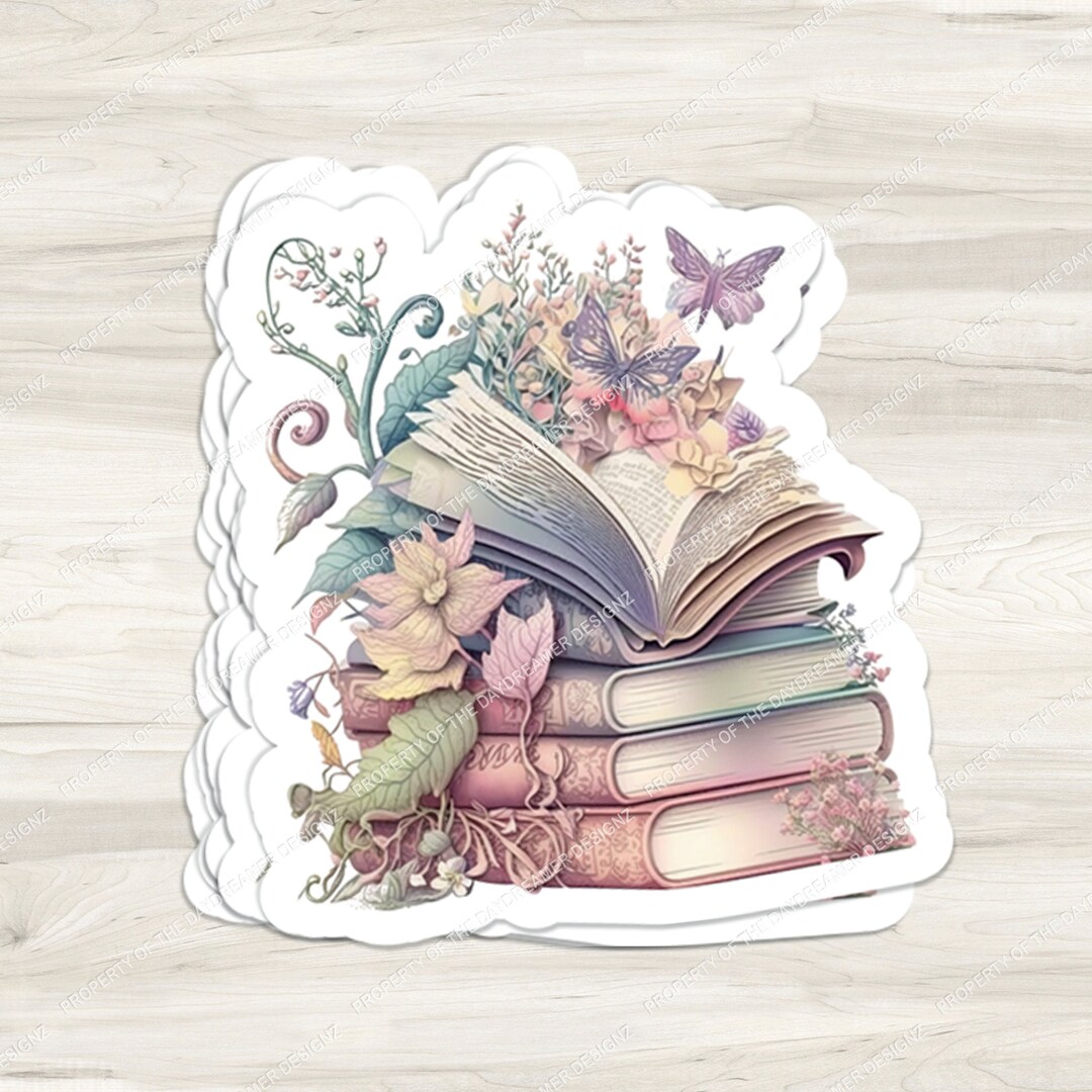 Fairytale Book Stack | Book Sticker | Bookish | Fantasy Book Sticker ...