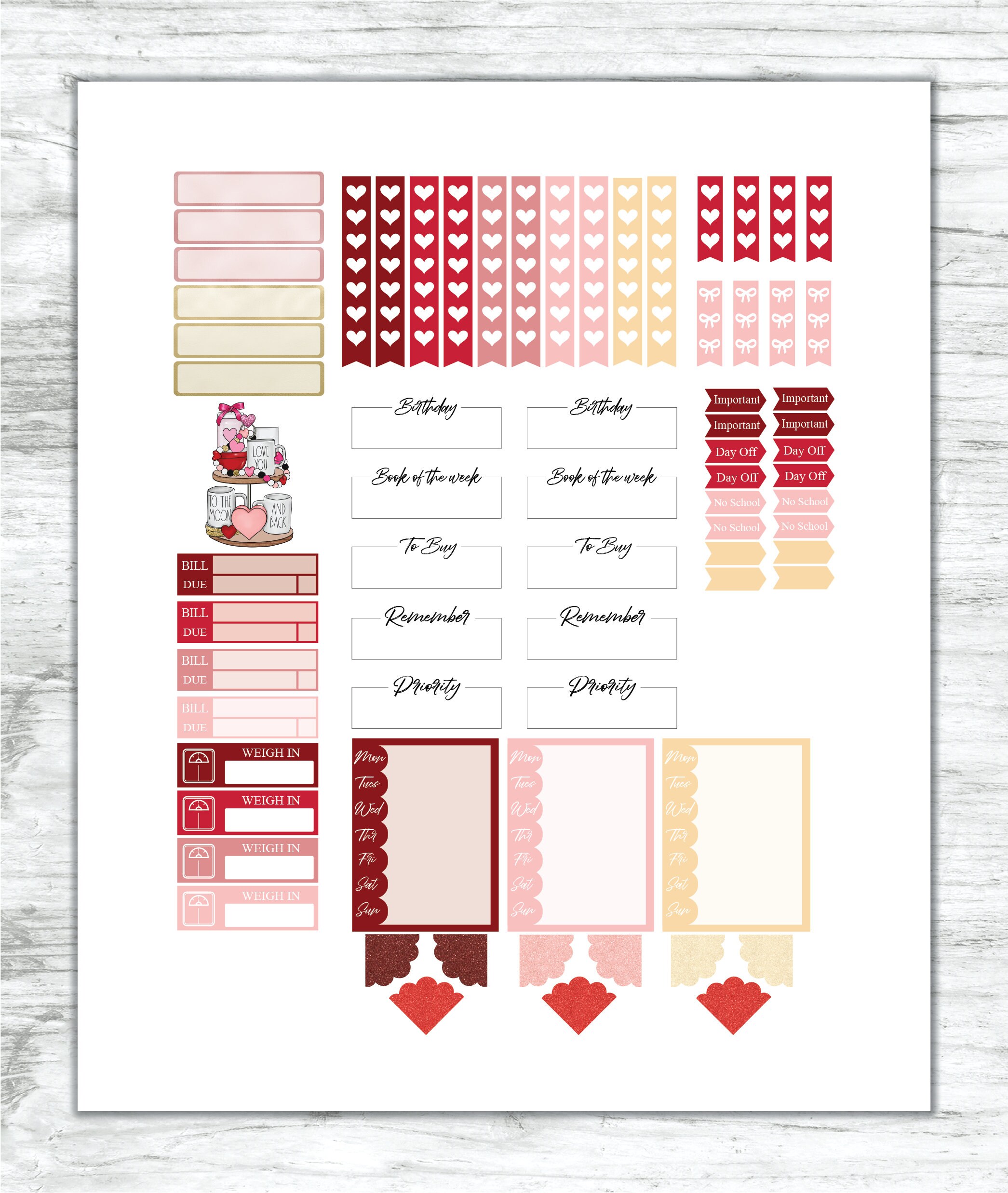 love planner kit Anniversary planner sticker LOVE PLANNER STICKER ...