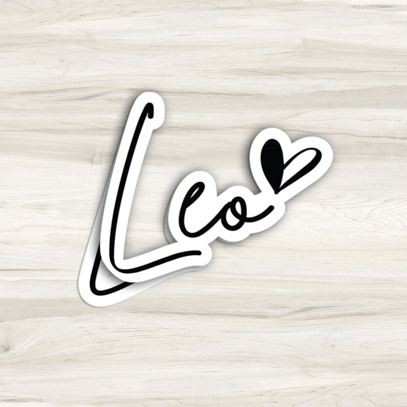 Leo Script Sticker | Zodiac Sticker | Water Bottle Sticker | Waterproof ...