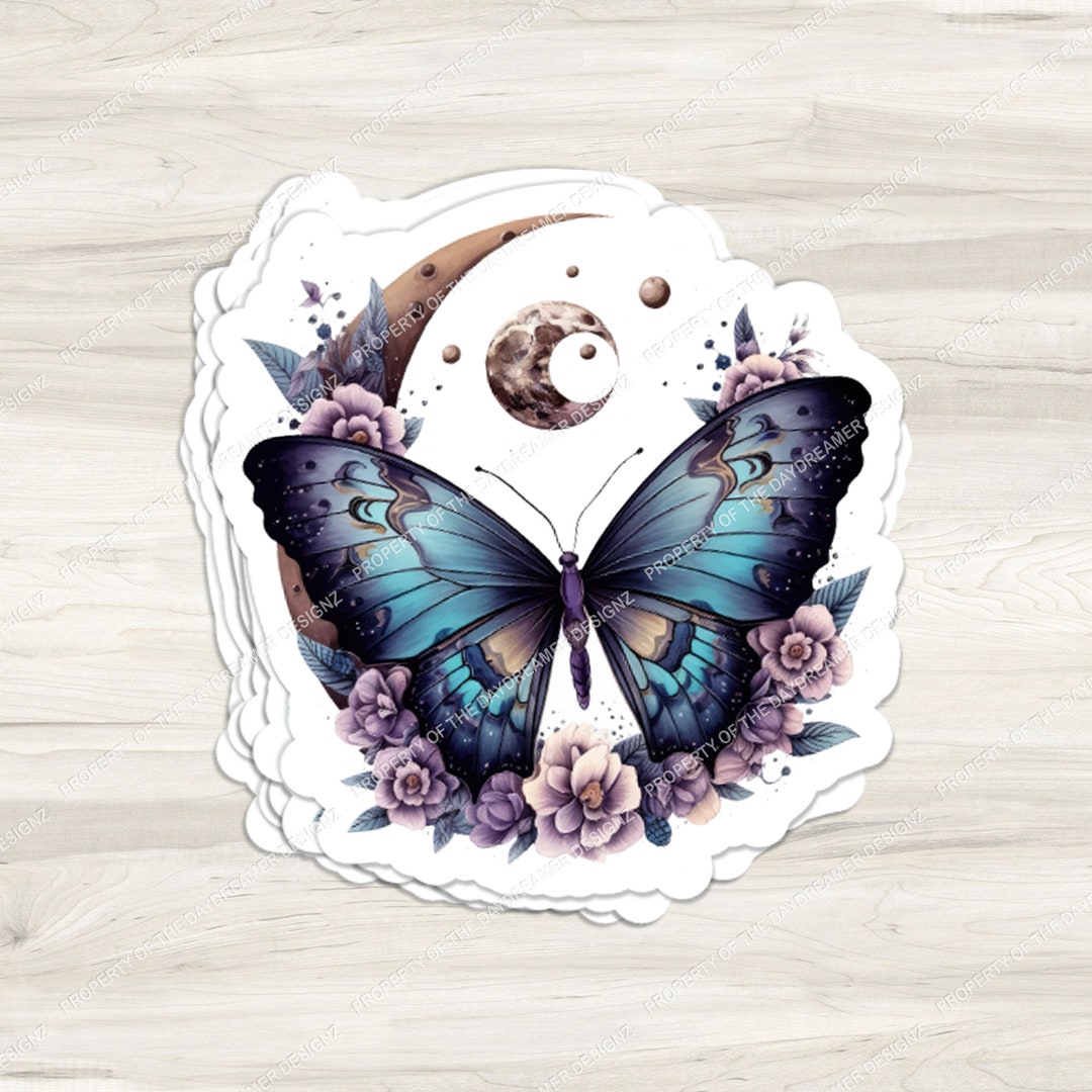 Mythical Butterfly Dark Fantasy Sticker Gothic Stickers Fantasy Sticker ...