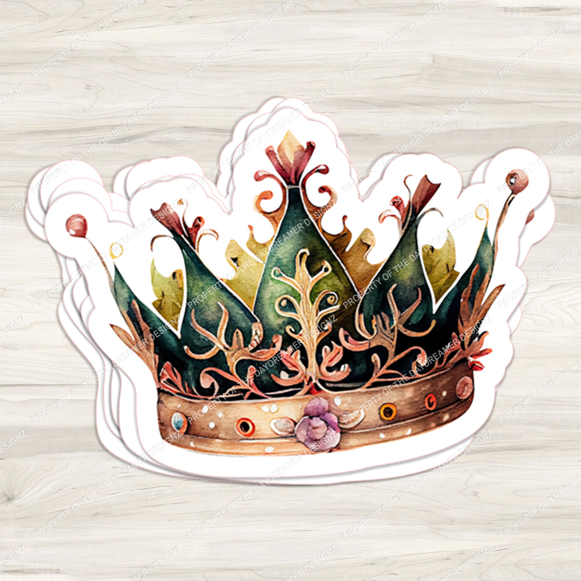 King Crown Watercolor | Bookish | Fantasy Book Sticker | Sticker for ...