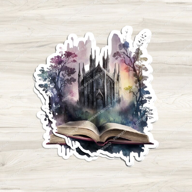 Dark Academia Books Aesthetic Sticker | Bookish | Fantasy Book Sticker ...