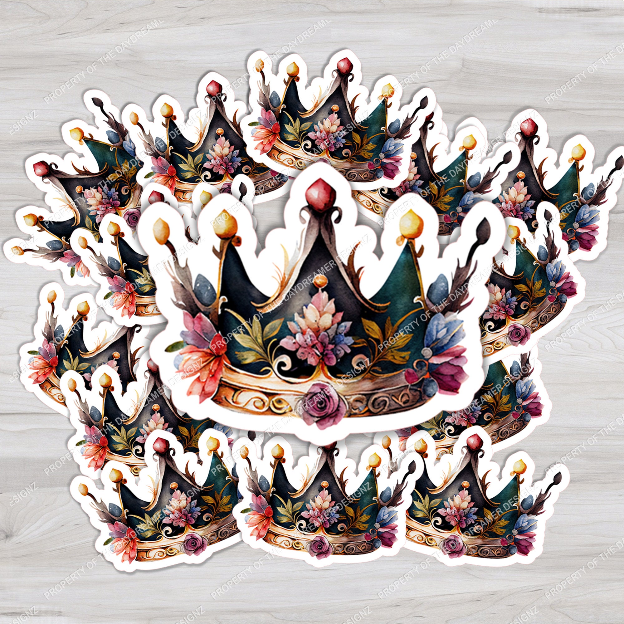 Queen Crown Watercolor | Bookish | Fantasy Book Sticker | Sticker for ...