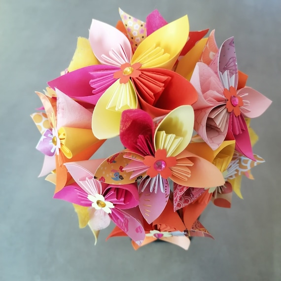 Origami Paper Flower Bouquet | Etsy
