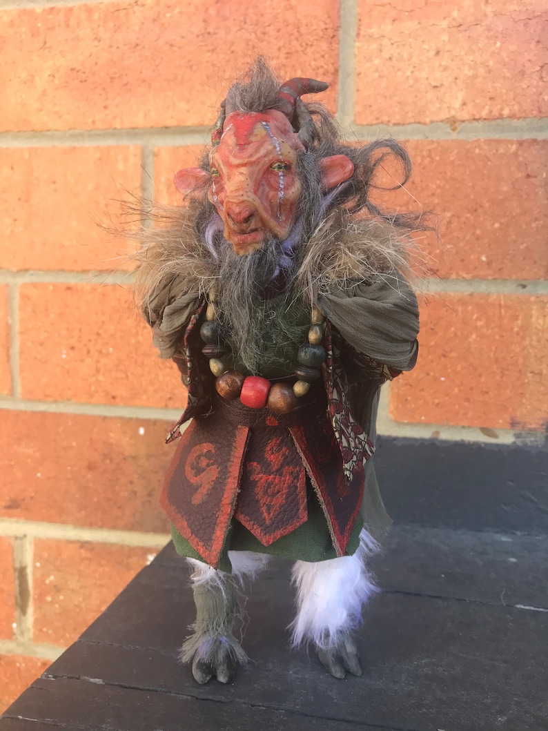 OOAK Pan / Satyr / Goat Man Shaman Fantasy Art Doll - Polymer Clay - Etsy