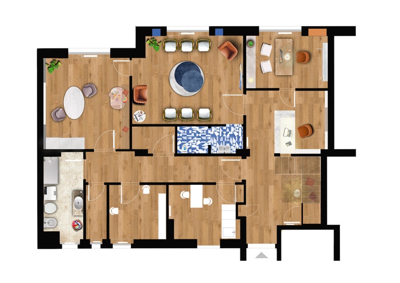 Color 2D Planimetric Distribution Project - Etsy