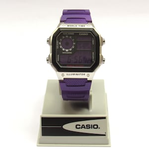 Ready to Ship Casio World Time AE-1200WH Custom Watch Silver Stainless ...