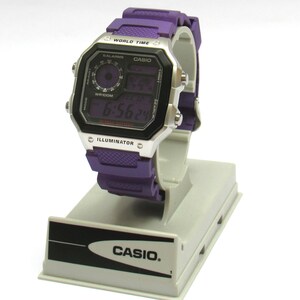 Ready to Ship Casio World Time AE-1200WH Custom Watch Silver Stainless ...