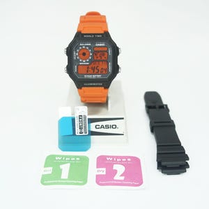 Casio World Time AE-1200WH Custom Watch Casio Royale Mod All Black ...