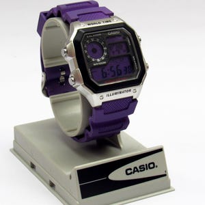 Ready to Ship Casio World Time AE-1200WH Custom Watch Silver Stainless ...