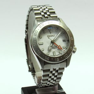 GMT Vintage Stainless Bezel Seiko Mod Skx013 Divers Watch White Dial ...