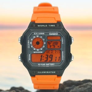 Casio World Time AE-1200WH Custom Watch Casio Royale Mod All Black ...