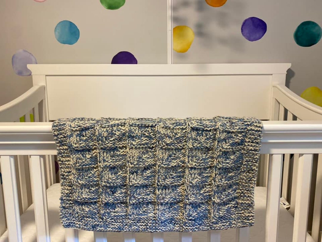 Earth Tones Hand Knit Baby Blanket - Etsy