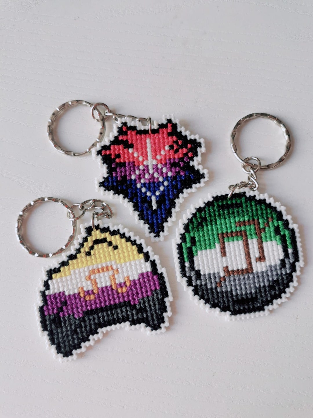 PRIDE MONTH X FFXIV Cross-stitch Keychains & Bag Charms - Etsy