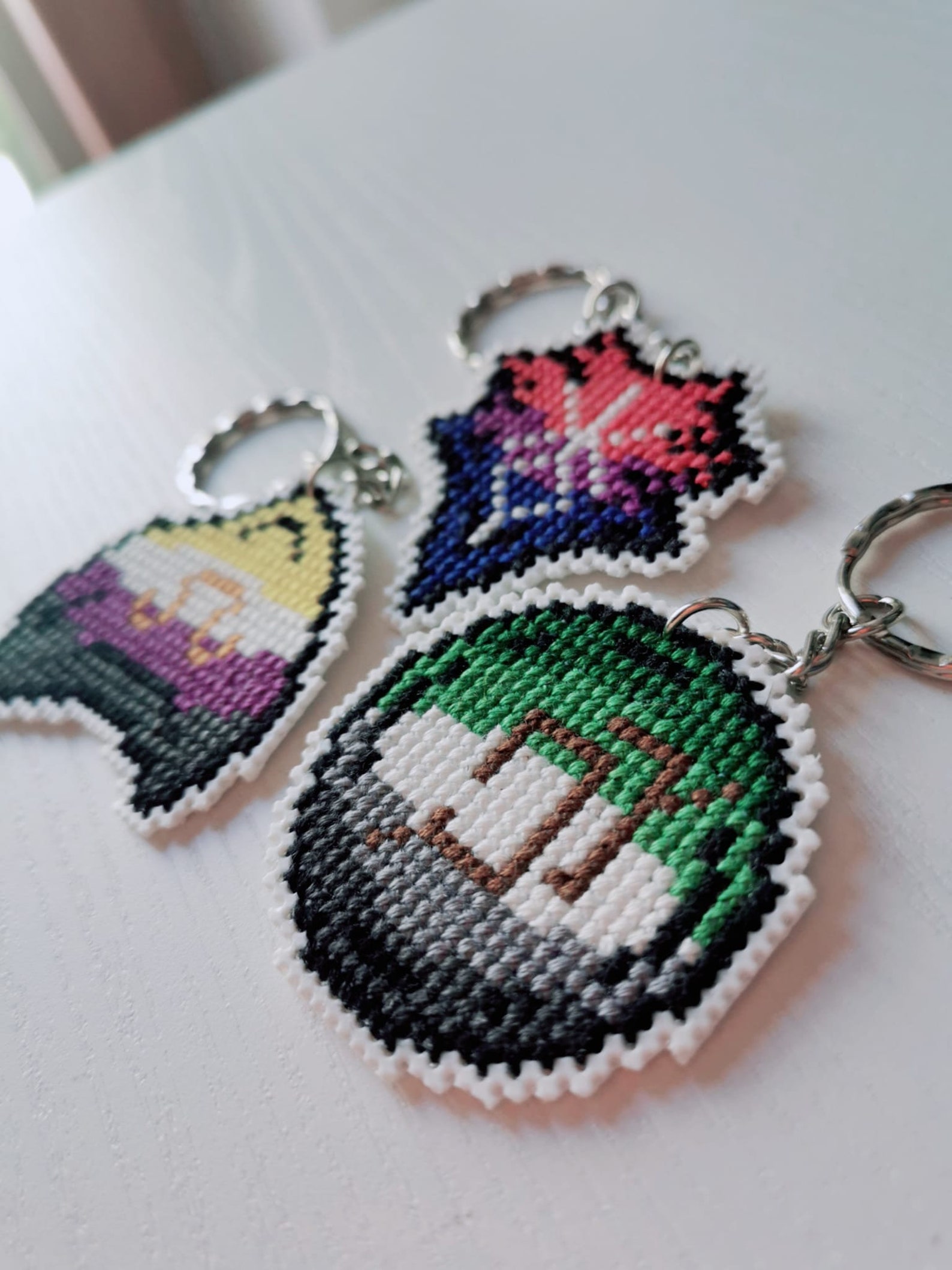 PRIDE MONTH X FFXIV Cross-stitch Keychains & Bag Charms - Etsy