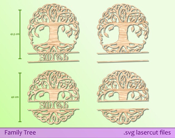 Family Tree Sign Customizable SVG File Laser Cut digital | Etsy
