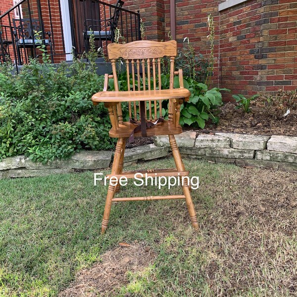 Wooden High Chair - Etsy