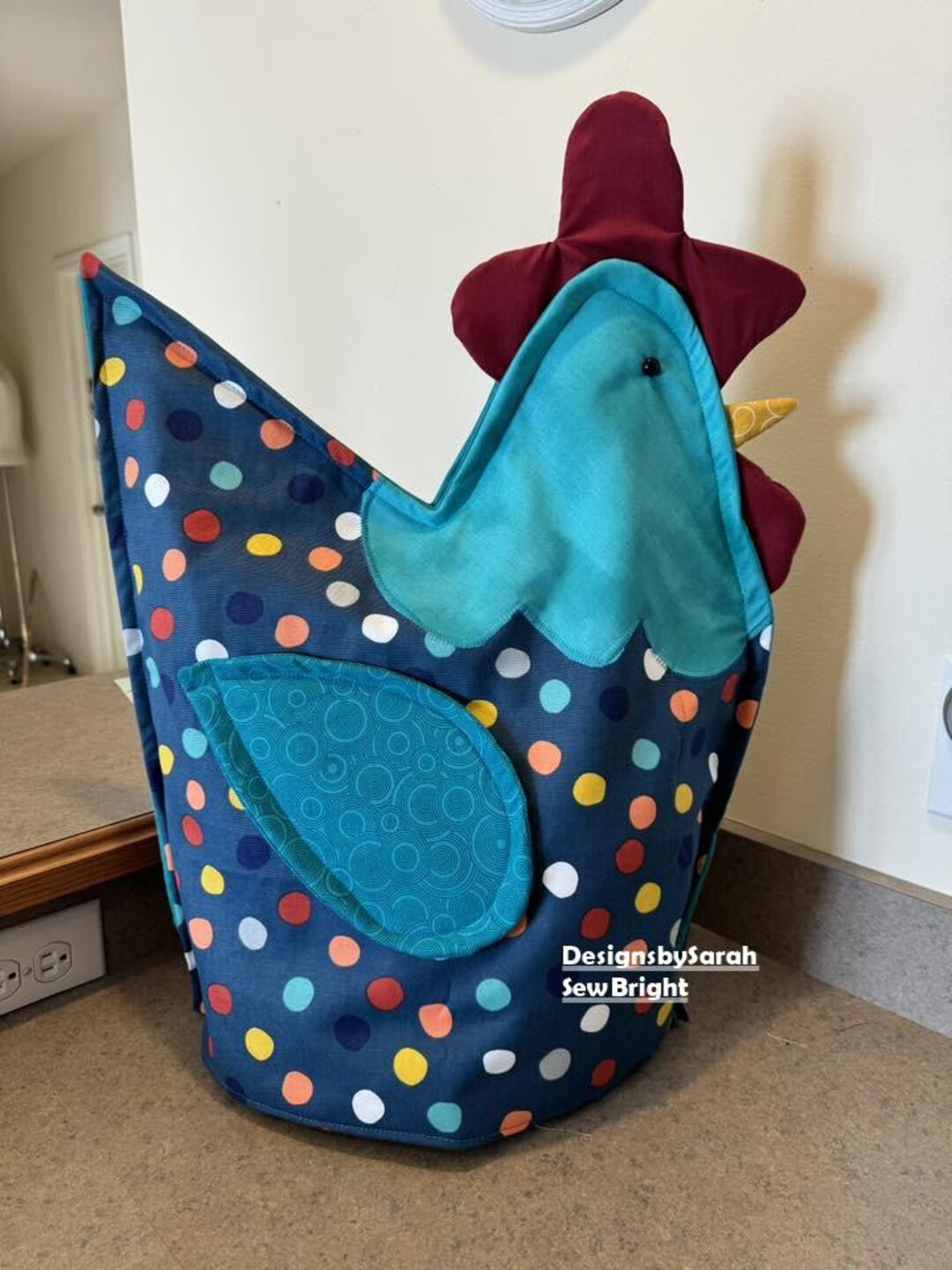 Teal Rooster Mixer Cover – Quilted Farmhouse Kitchenaid Dust Cover - Etsy
