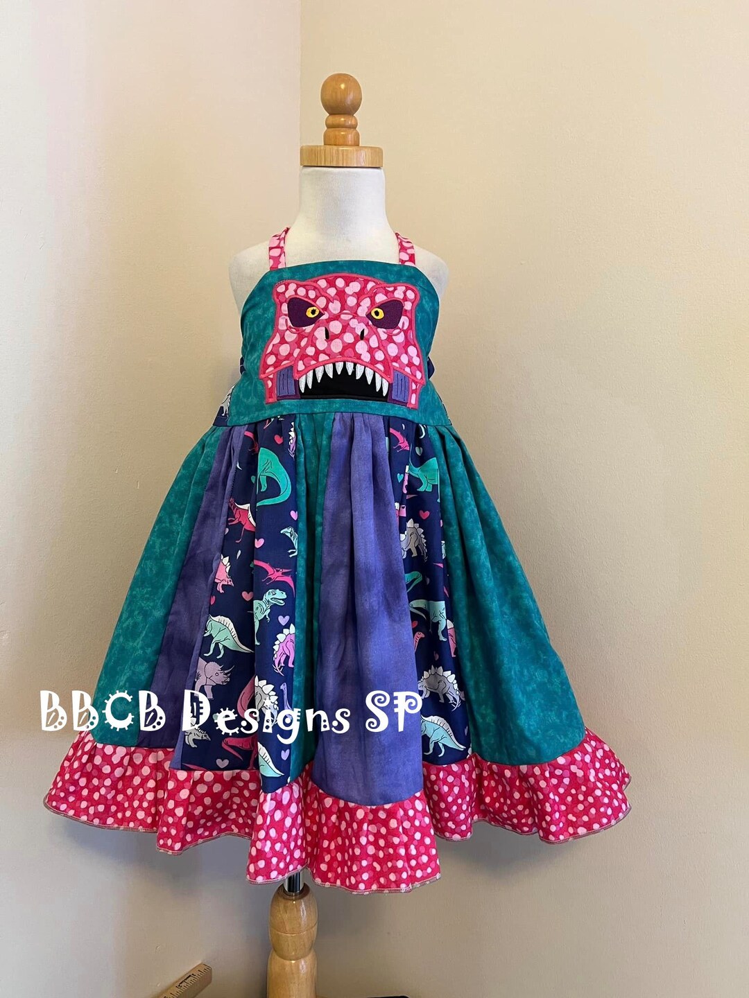 Girls Dinosaur Dress Jurassic Theme SIZE 4T 5T 4/5 - Birthday Party ...