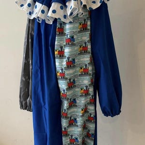 New Blue Clown Costume W/ Trains - Halloween Birthday Cosplay Carnival ...