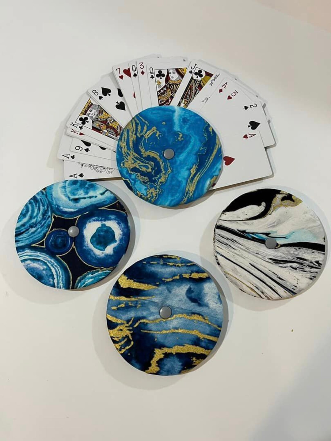 Set of 4 - Playing Cards Holders - Card Games - Kids Toddler or Adults ...