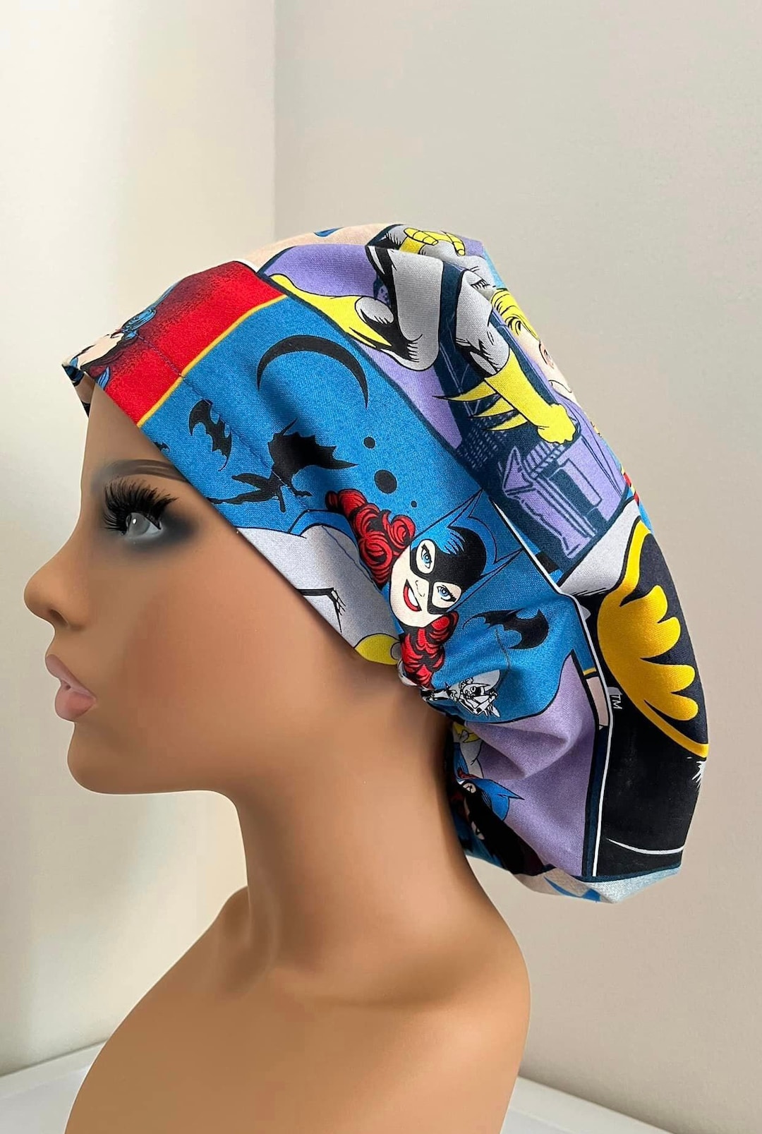 Scrub Hat Cap Nurse Medical Bonnet Euro - Super Hero Comics - Ready to ...