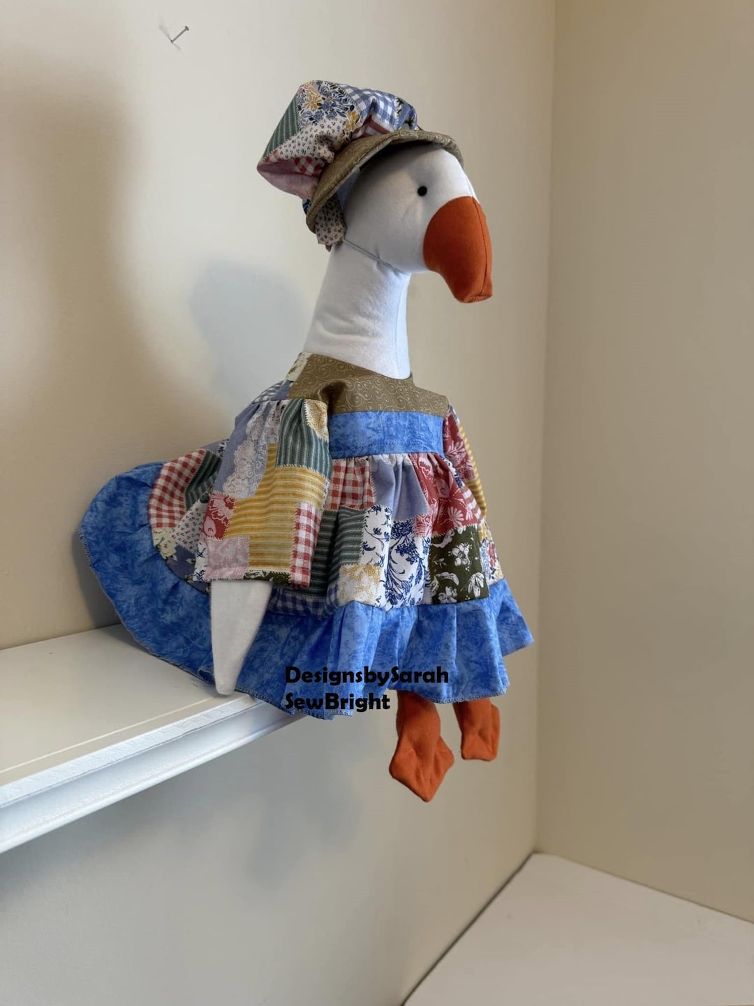 Indoor Plush Porch Goose for Your Home Decor - Handmade Plush Goose ...