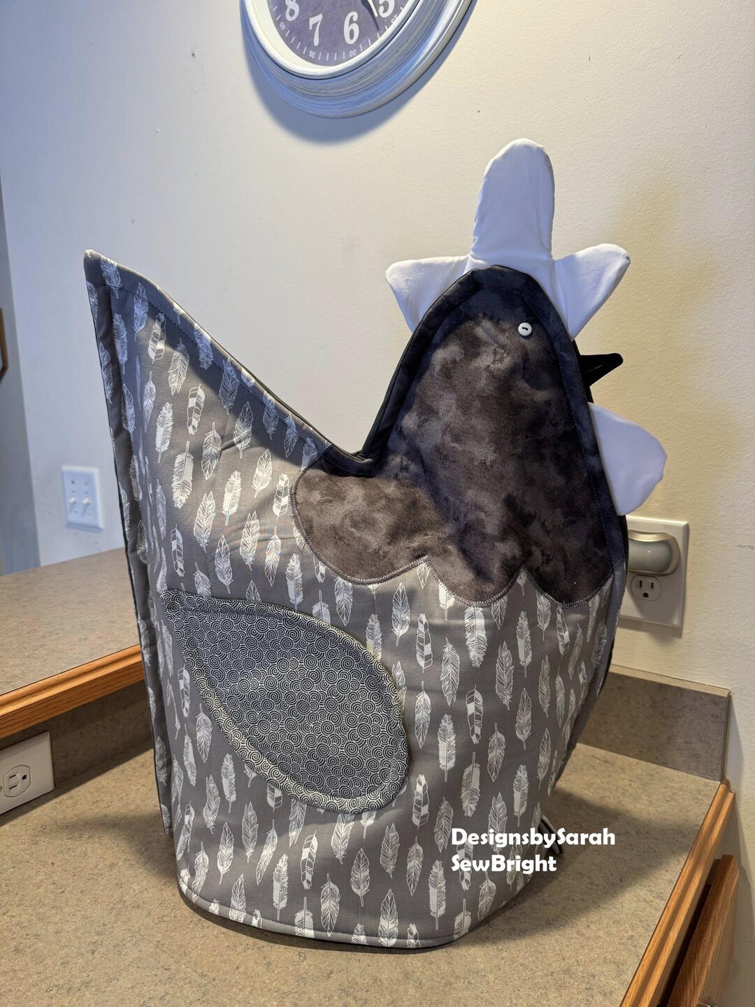 Gray Rooster Chicken KITCHEN MIXER Dust COVER - Home Decor for ...