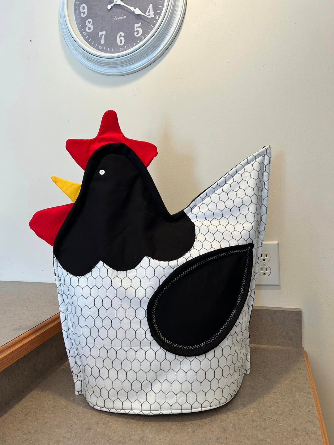 Rooster Chicken Wire MIXER Fabric COVER Slipcover Dust Cover ...