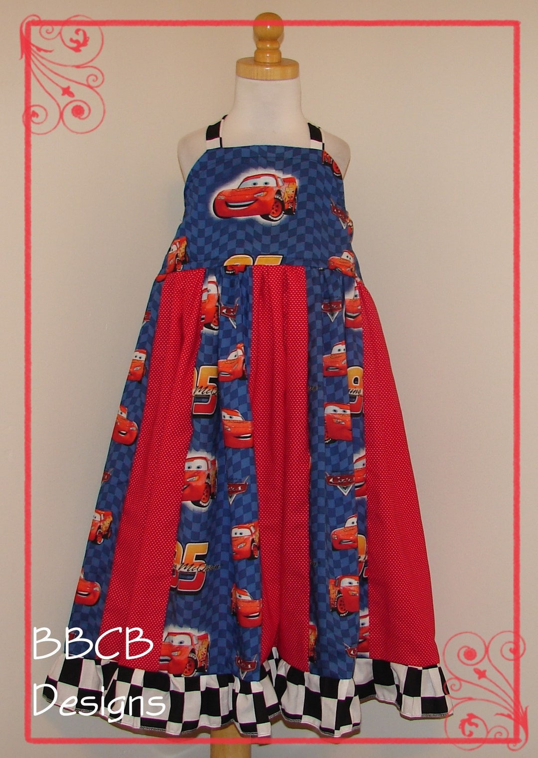 Girls Size 8 - RACE CAR Twirl Dress -- Ready to Ship - Etsy