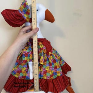 Indoor PORCH GOOSE Plush With Dress & Bonnet - Valentines Day - Home ...