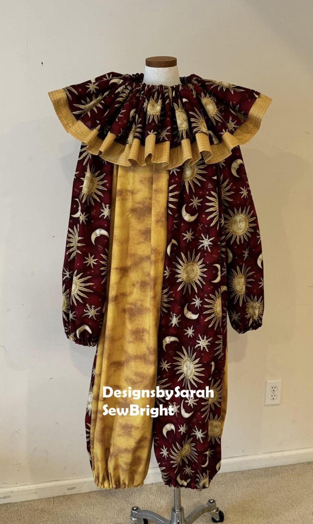 New Clown Costume Adult - Size Large - XL Unisex Celestial Not Scary ...