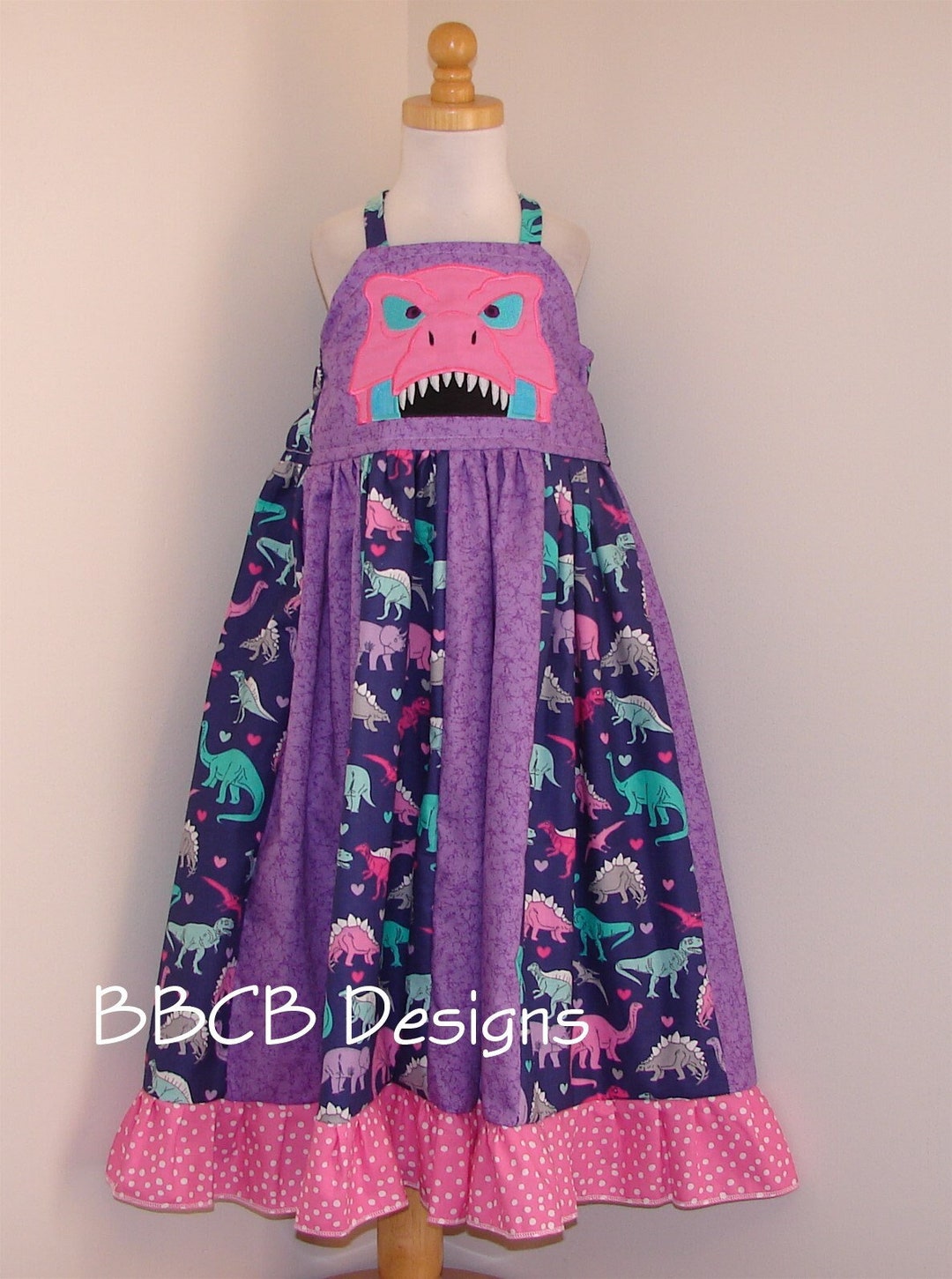 Girls DINOSAUR Rainbow Twirl Dress - Size 8 - Ready to Ship - Jurassic ...