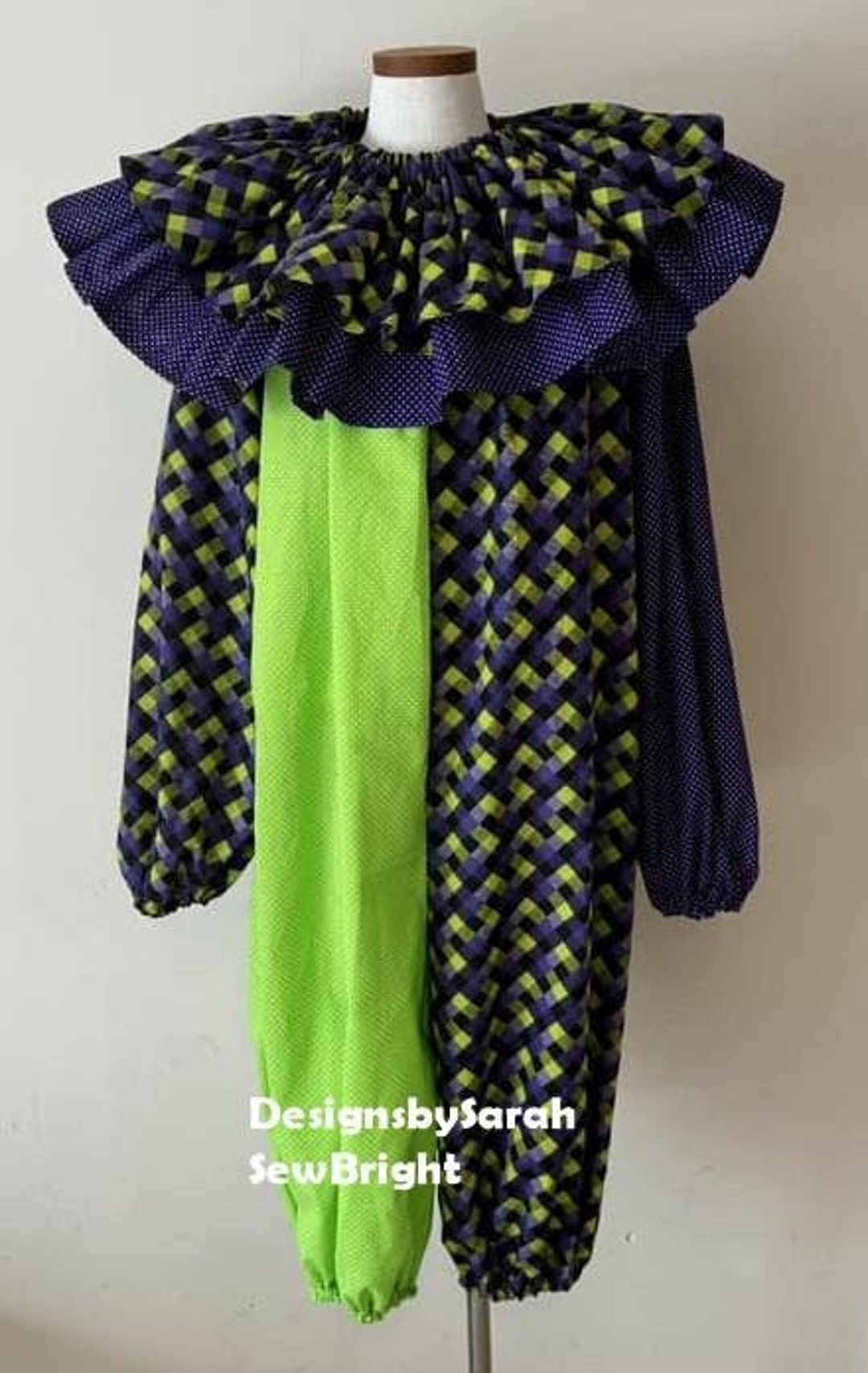 New Handmade CLOWN COSTUME Size Small Medium Ready to Ship Halloween ...