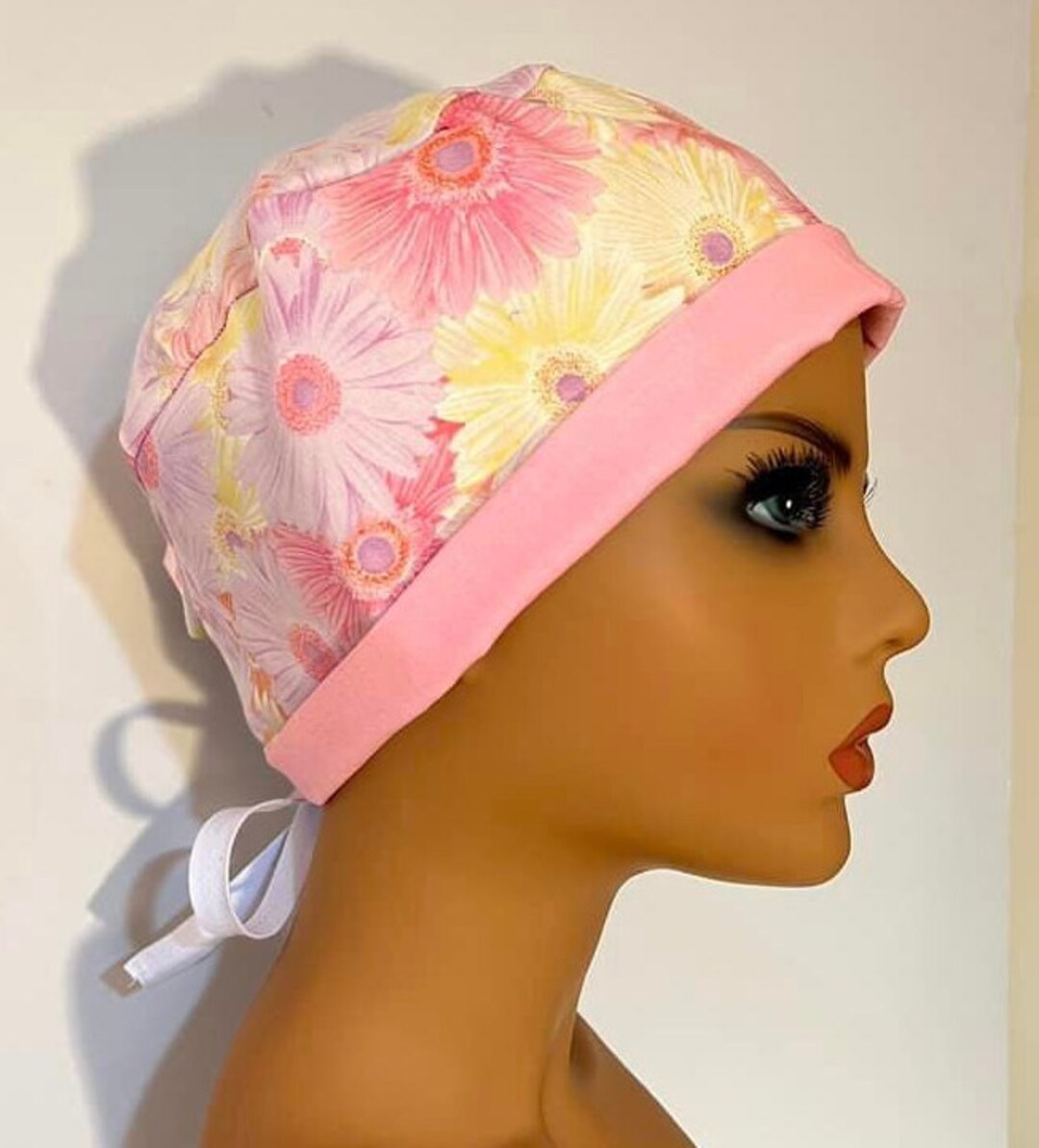 Scrub Hat Cap Hat Nurse Medical Bonnet - Ladies Tie Back - Surgical ...