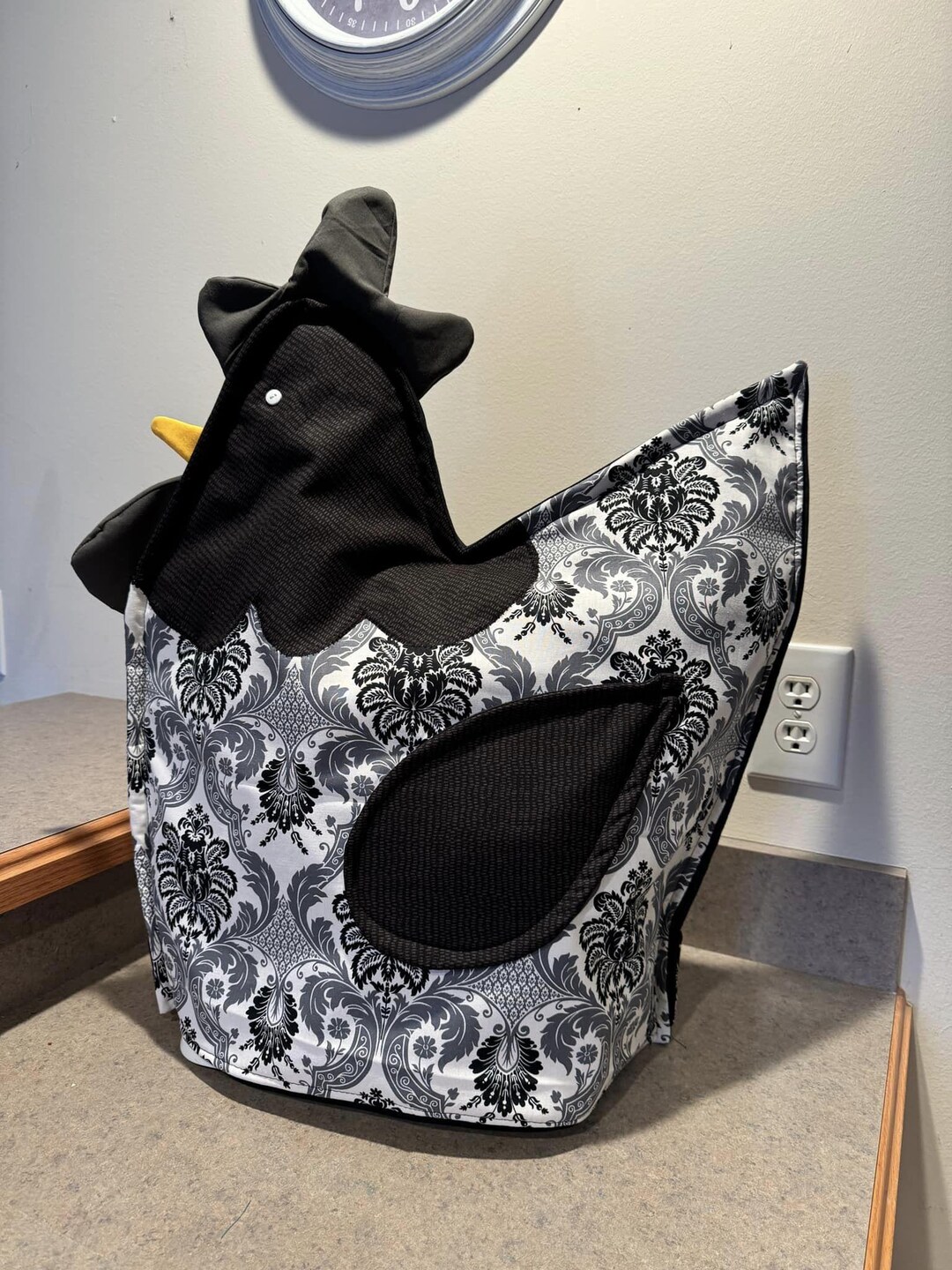 Black Rooster Chicken STAND MIXER Cover - Handmade for Kitchenaid ...