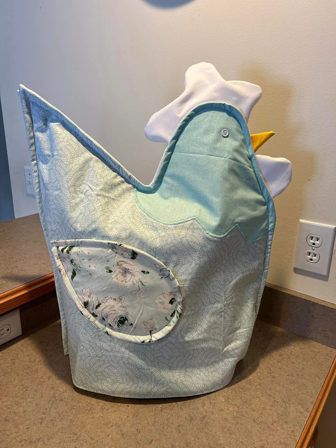 Kitchen Mixer Dust Cover Teal Aqua ROOSTER Kitchenaid Mixer and Bowl ...