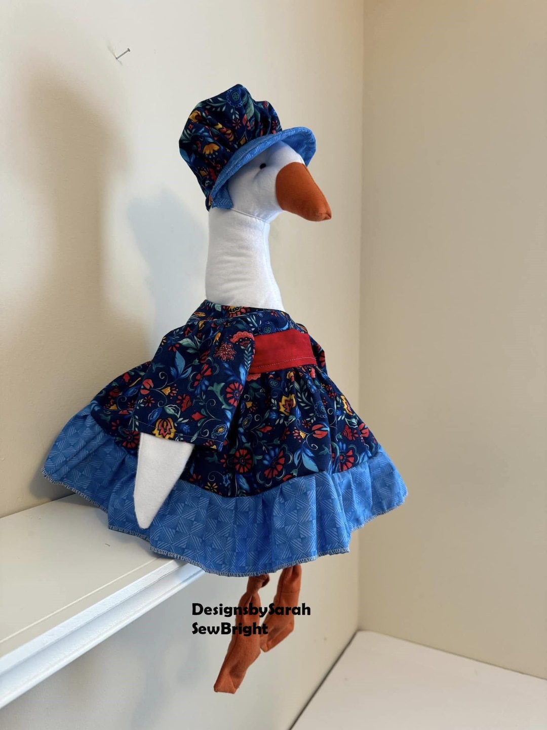 New Handmade INDOOR Porch Goose for Home or Kitchen Decor Plush Goose ...