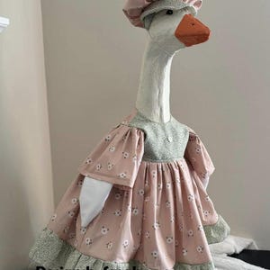 Sewbright Handmade PORCH GOOSE Twirl Dress With Matching Bonnet Peach ...