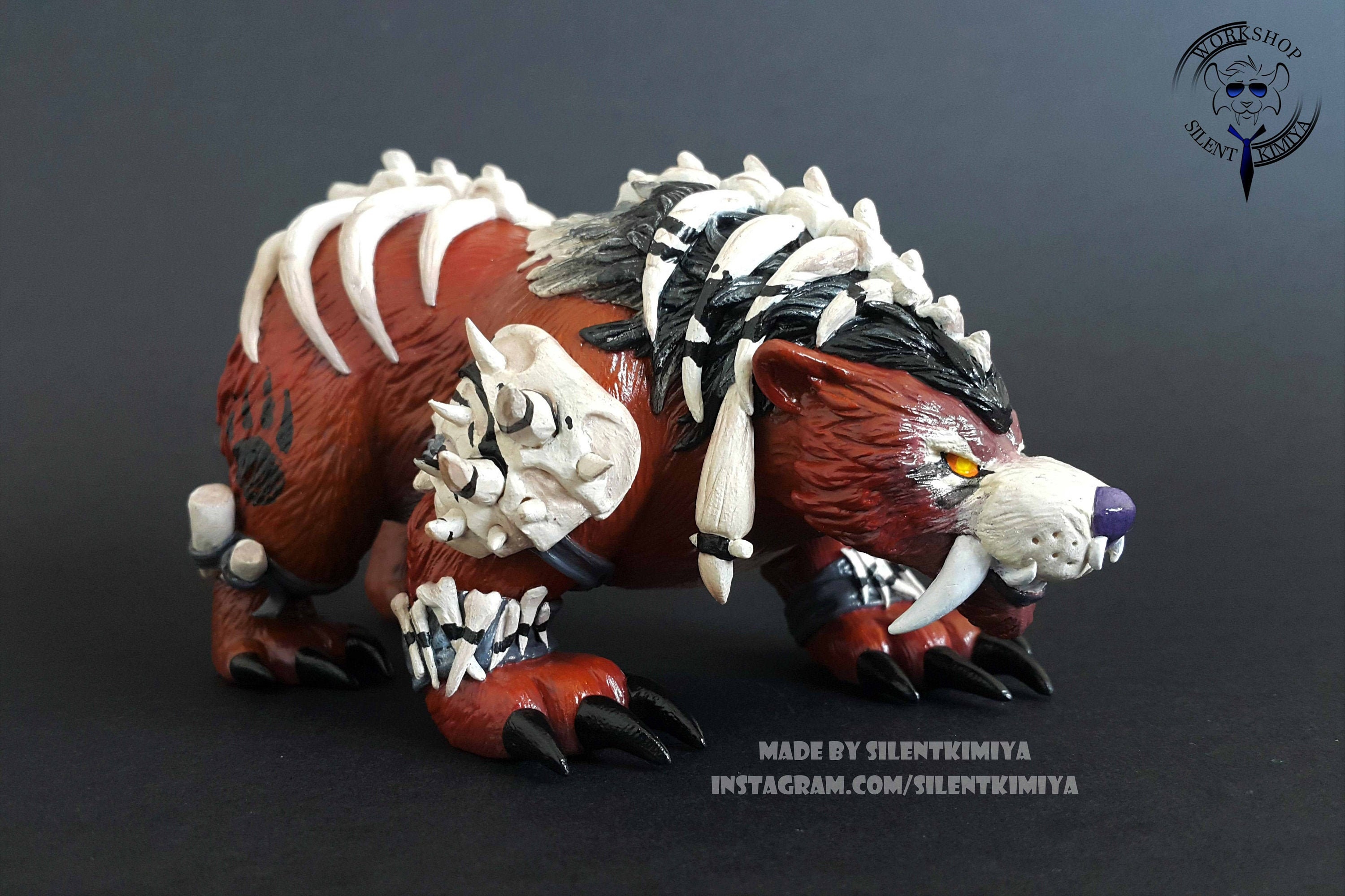 Custom World of Warcraft Bear Druid Figurine Figure | Etsy