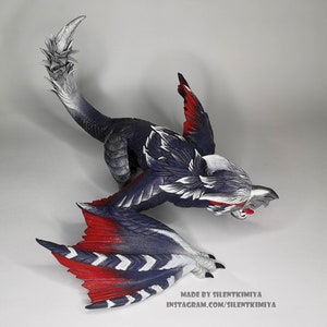 CUSTOM Monster Hunter Beast Dragon Wyvern Creature Figurine Figure ...