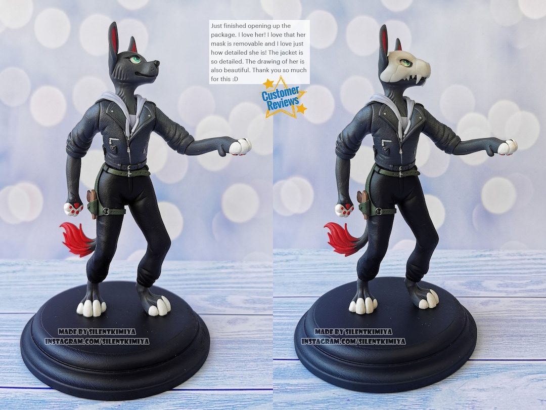 Custom SFW Furry Character Anthropomorphic Animal Anthro Figurine ...