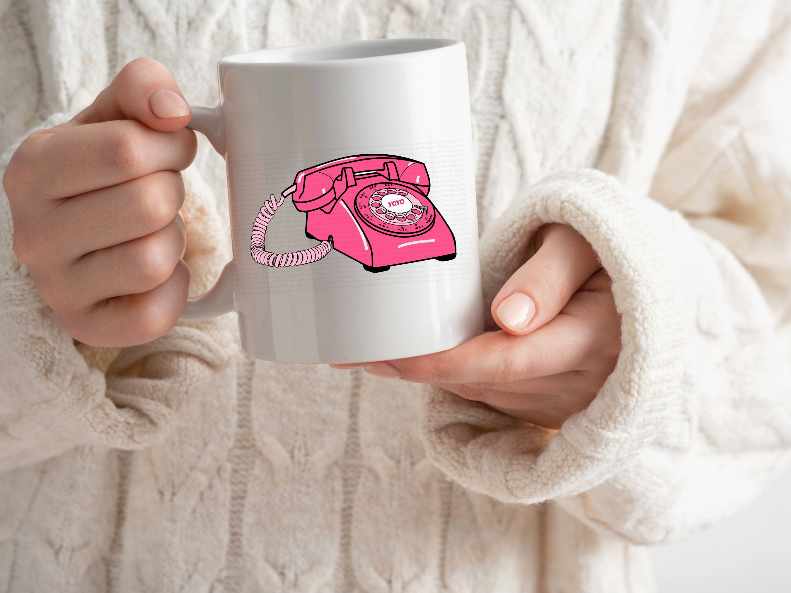 Retro Pink Phone Digital Download - Etsy