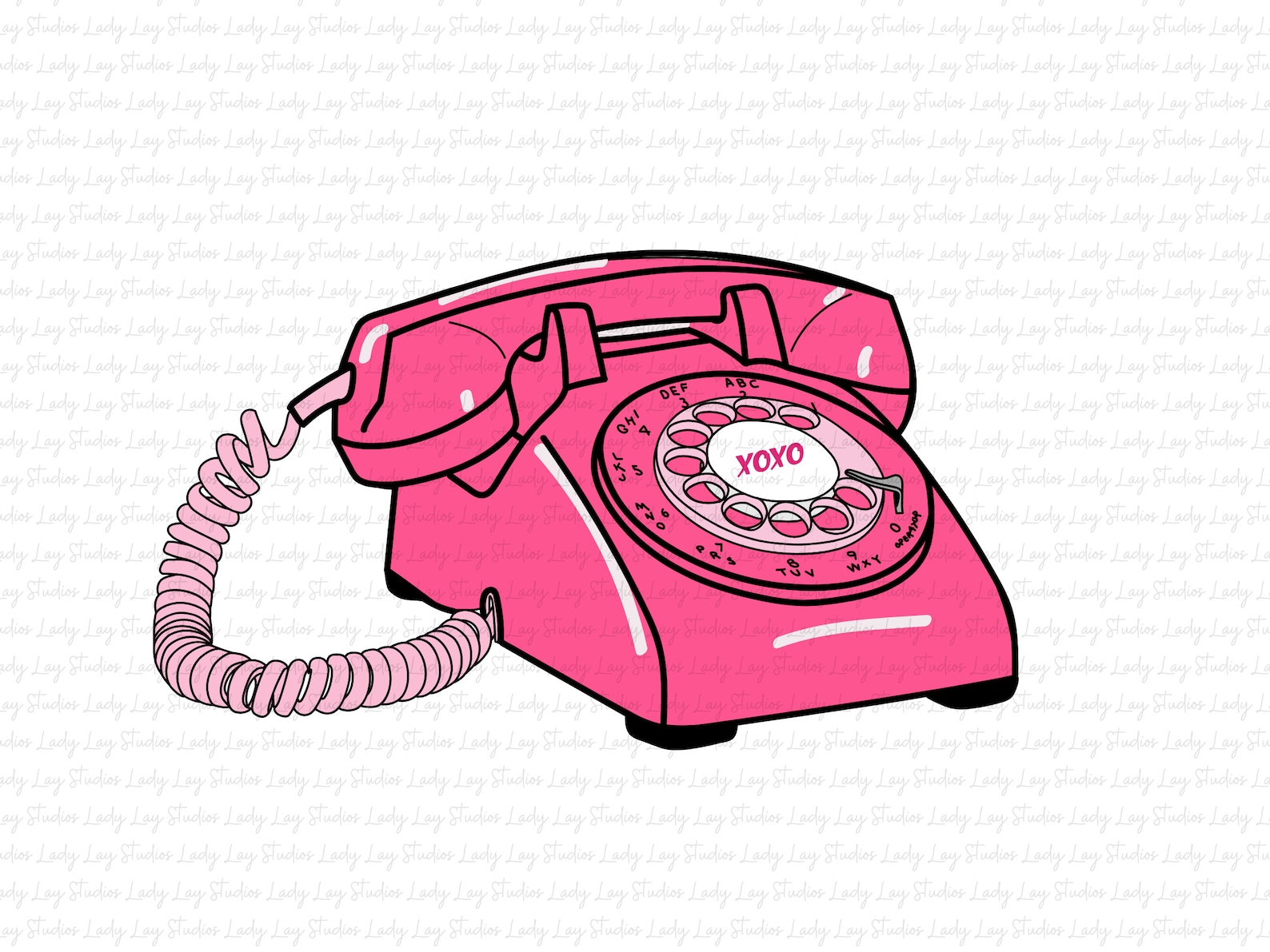 Retro Pink Phone Digital Download - Etsy