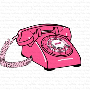 Retro Pink Phone Digital Download - Etsy