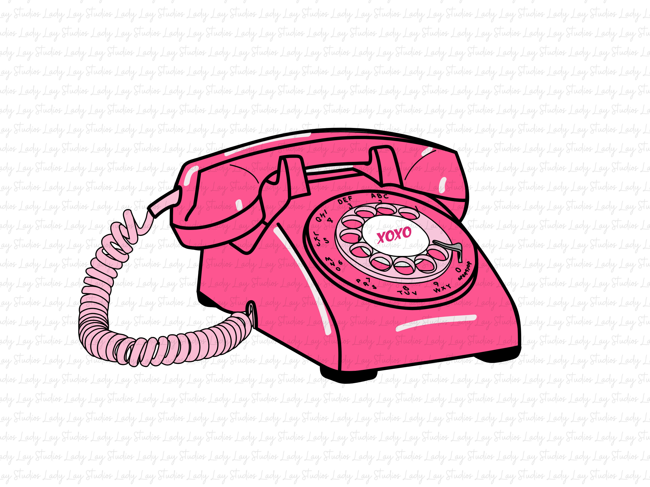 Retro Pink Phone Digital Download - Etsy