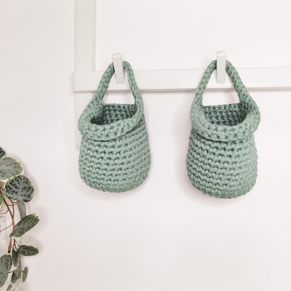 Sage Green Mini Hanging Basket Storage Basket Entryway - Etsy